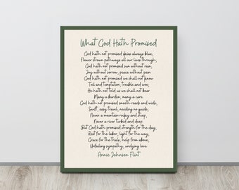 God Hath Not Promised Skies Always Blue Annie Johnson Flint Wall Art ...