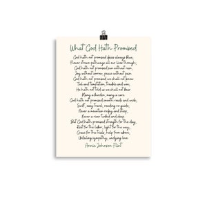 Annie Johnson Flint What God Hath Promised Matte Poster - Etsy