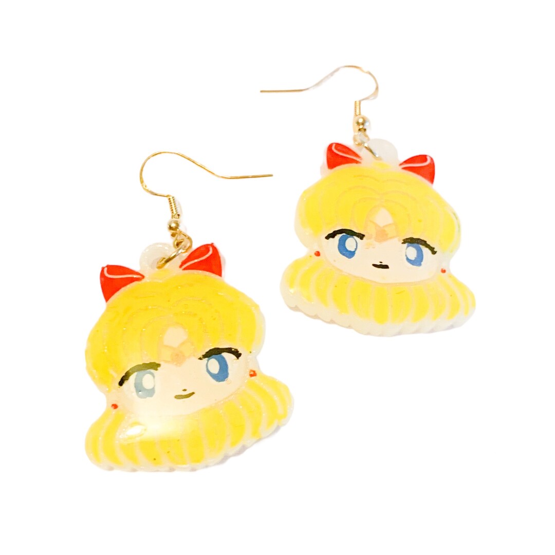 Venus Sailor Dangle Charm Earrings - Etsy