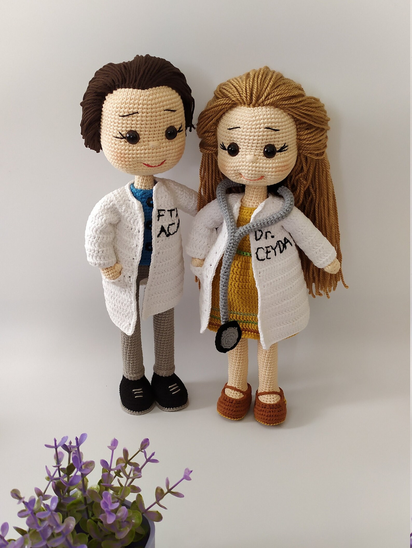 Crochet Doctor Doll Toy Handmade Stuffed Doll Amigurumi - Etsy