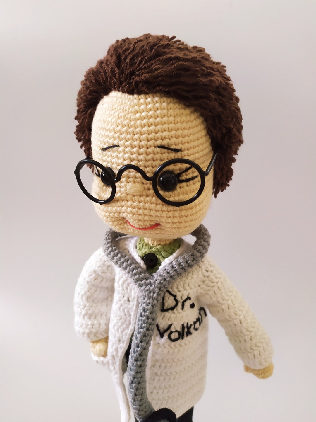 Crochet Doctor Doll Toy, Handmade Stuffed Doll, Amigurumi Toys ...