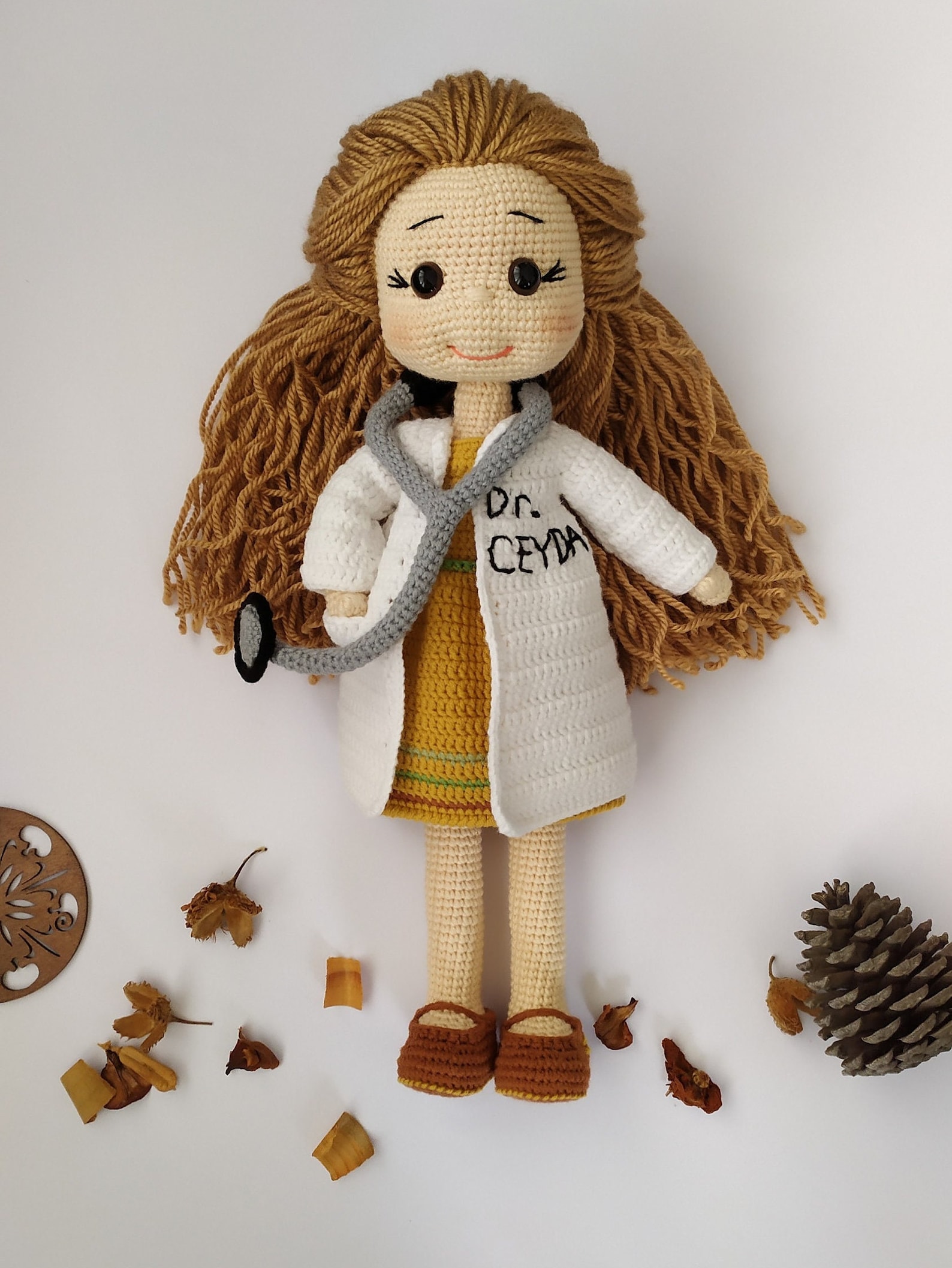 Crochet Doctor Doll Toy Handmade Stuffed Doll Amigurumi - Etsy