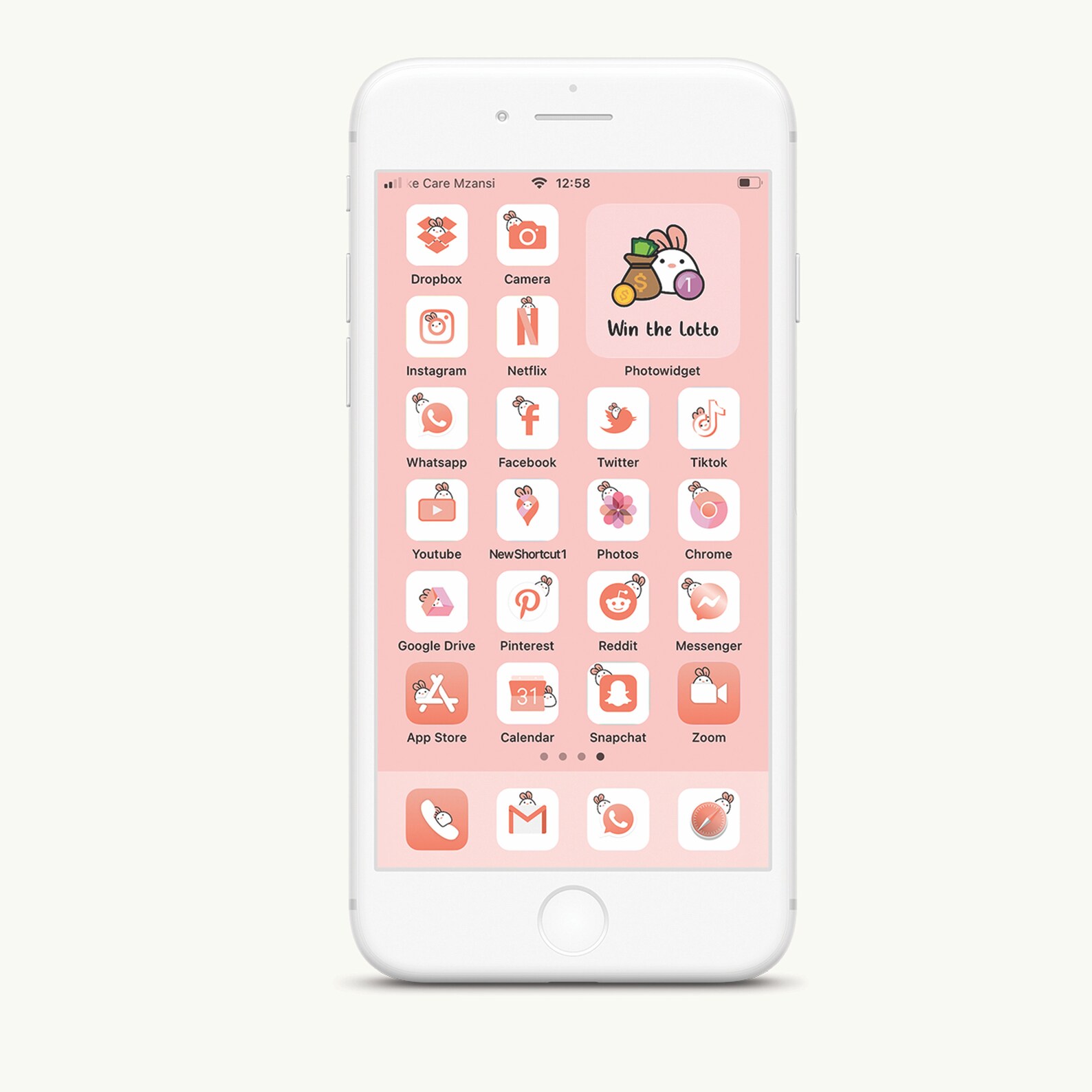 Cute Pink Bunny Themed Icon Set and Widgets for Ios14 Custom | Etsy