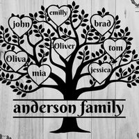 Family Tree 5 Members Svg, Family Heart Tree Svg/png/dxf File, Family ...