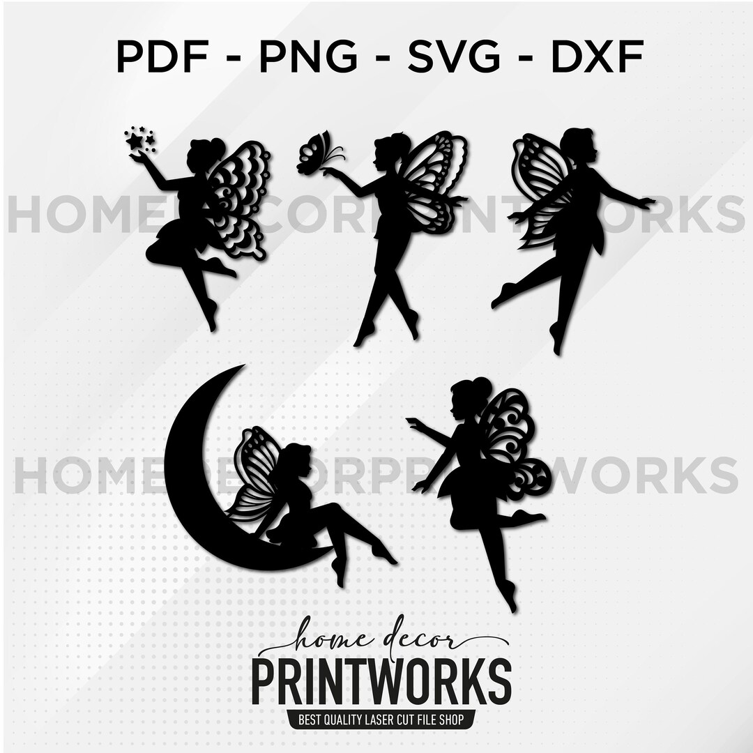 Fairy Silhouette Svg, Faries Svg, Fairy Bundle, Svg Cut Files, Laser ...