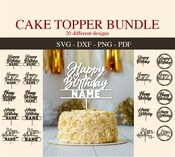 Laser Cut DXF Files Cnc Router Cake Topper Happy Birthday 4mm - Etsy Canada