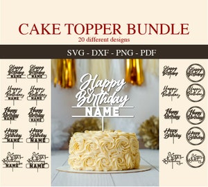 Laser Cut DXF Files Cnc Router Cake Topper Happy Birthday 4mm - Etsy Canada