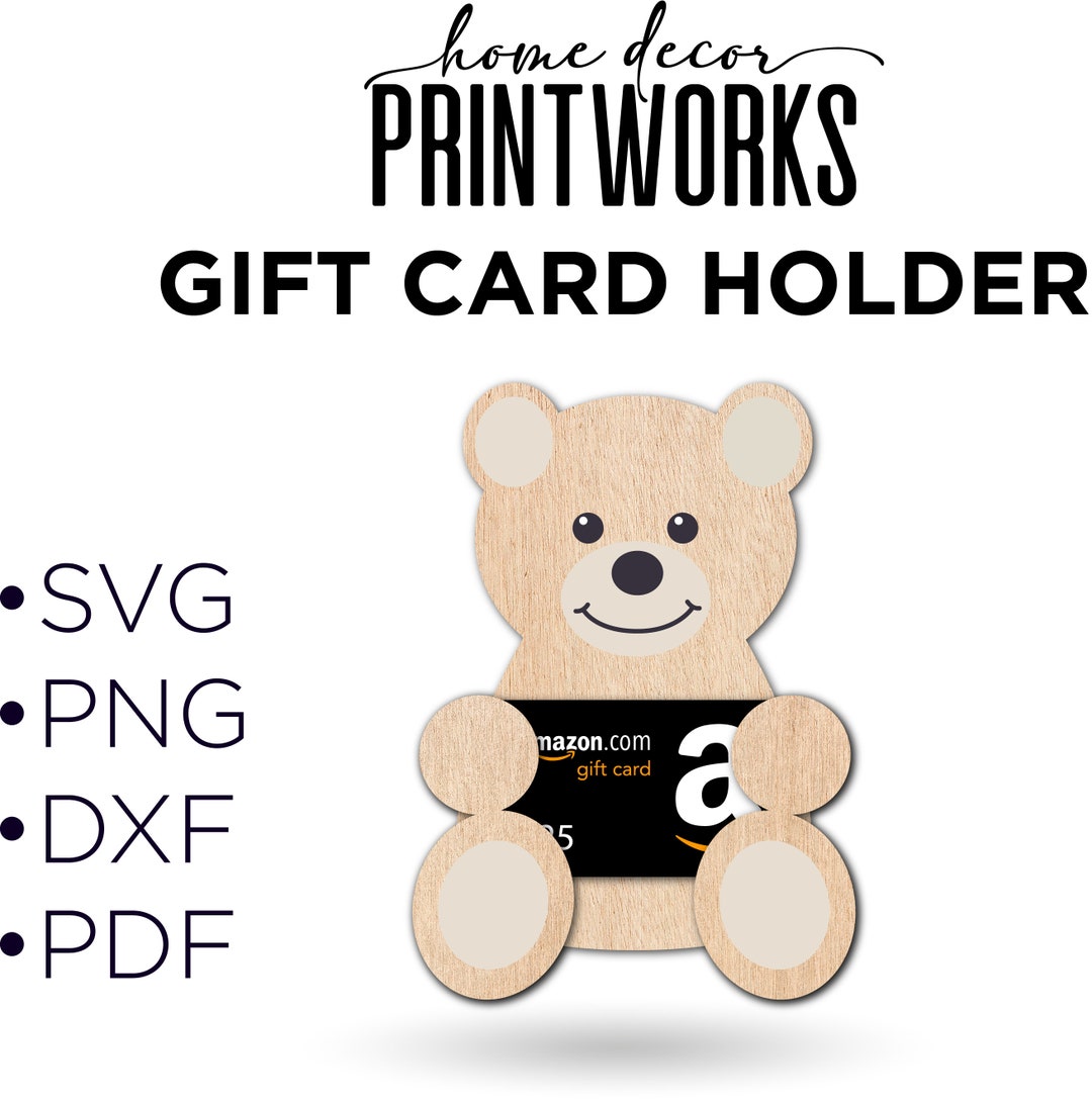 Birthday Gift, Teddy Bear Gift Card Holder | Baby Shower Personalized ...
