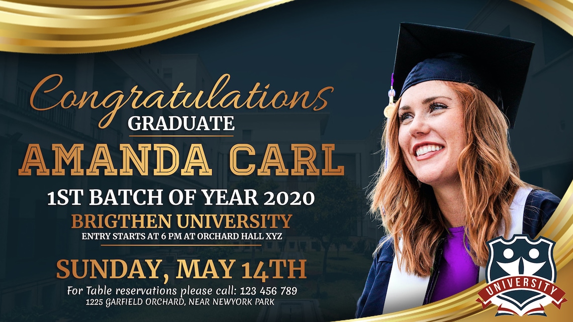 Editable Graduation Tarpaulin Templates, Premium Psd Files, Graduation ...