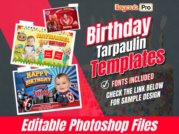Happy 1st Birthday Tarpaulin Design