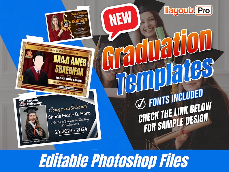 Editable Graduation Tarpaulin Templates, Premium Psd Files, Graduation ...