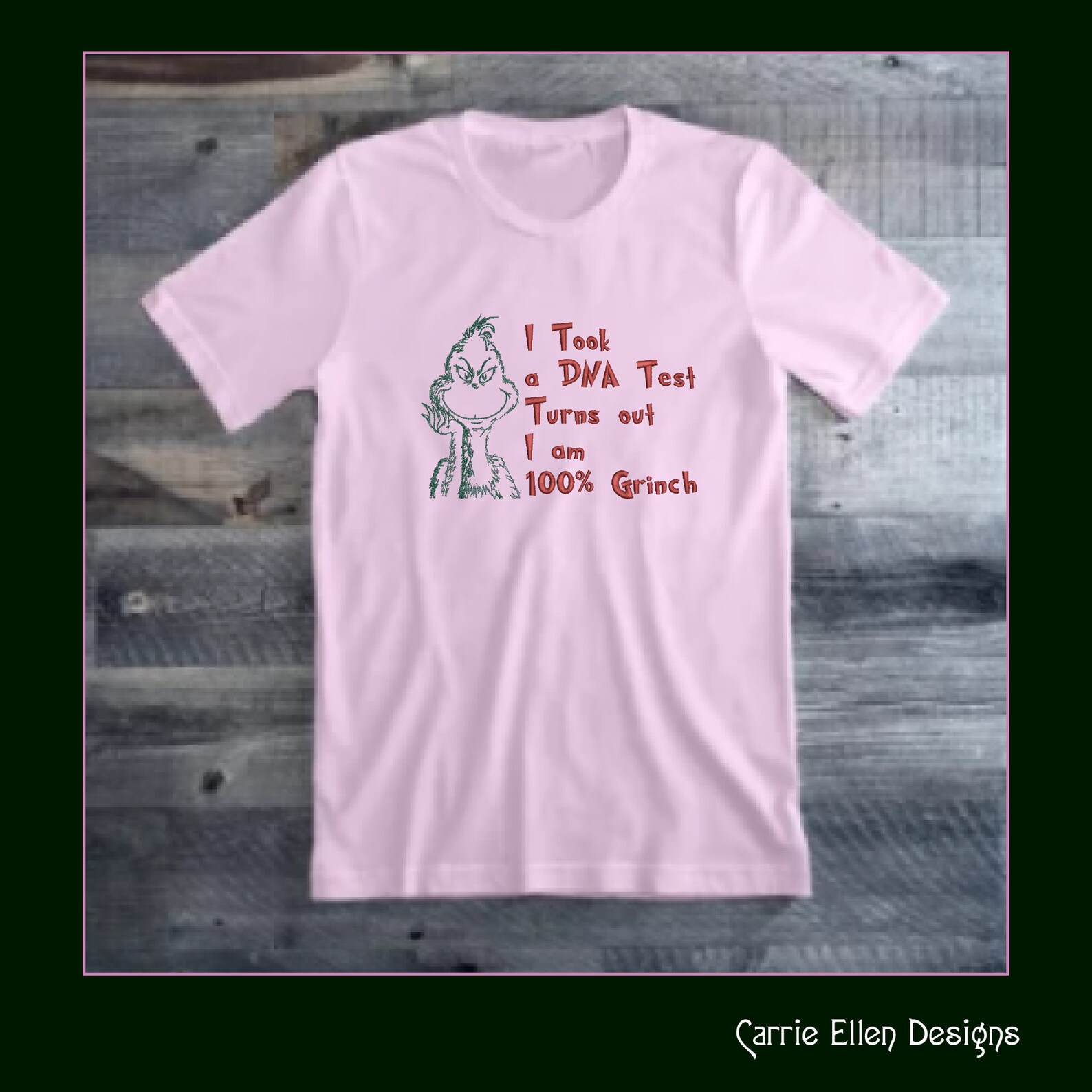100% Grinch Machine Embroidery Design: Snarky Holiday Saying (8 Sizes ...
