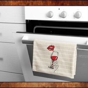 Lady Drinking Wine Machine Embroidery Design, Wine Glass Embroidery ...