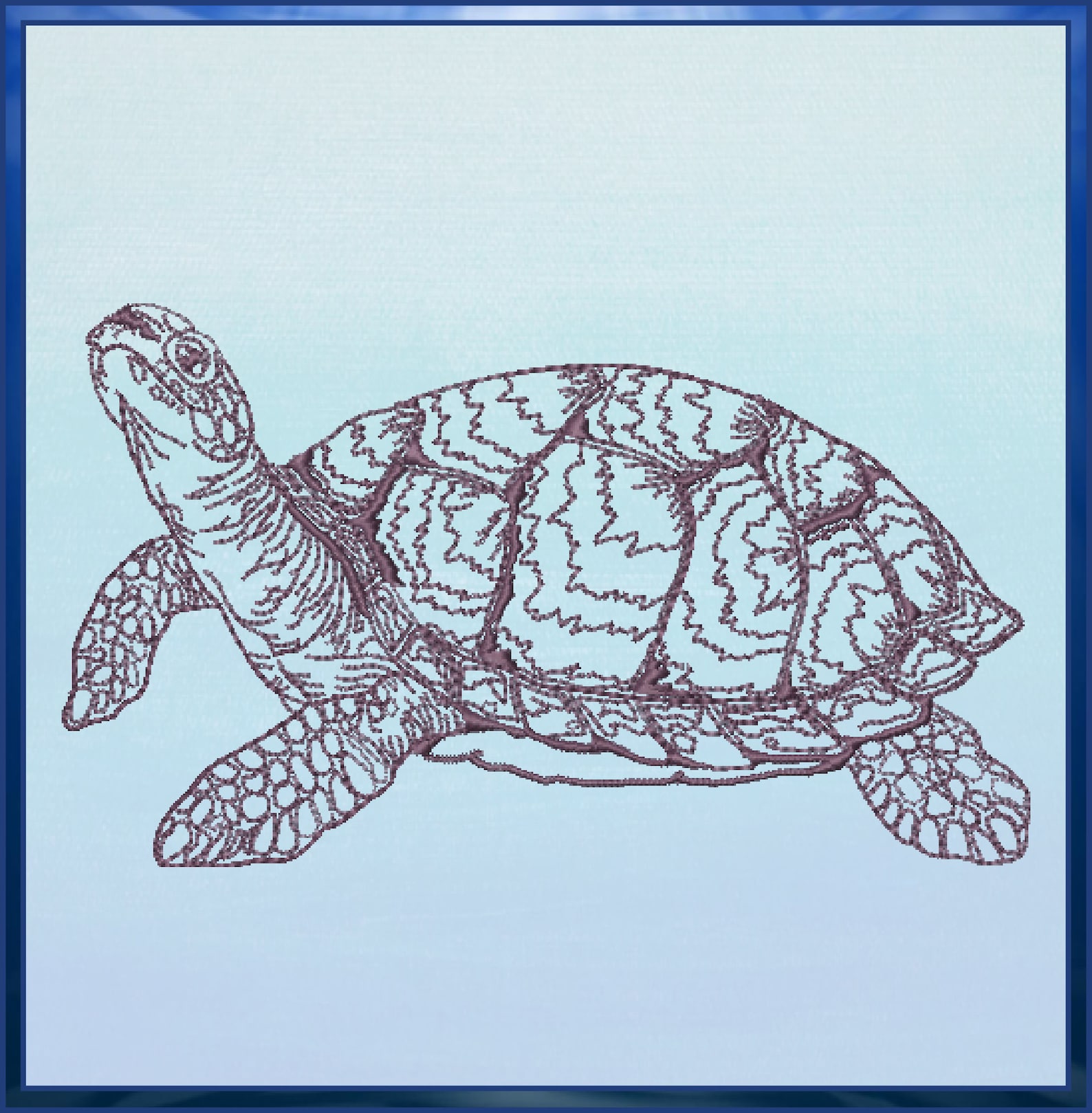 Turtle Sketch Machine Embroidery Design Bundle Sea Turtle - Etsy