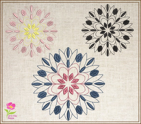 Mandala Machine Embroidery Design Lace Embroidery Mandala | Etsy