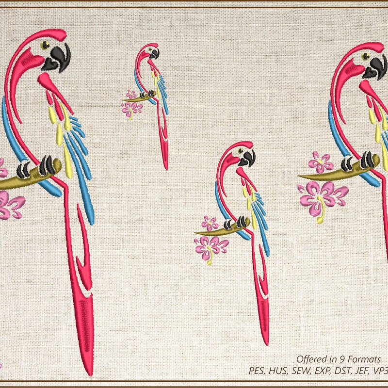Parrot Embroidery - Etsy