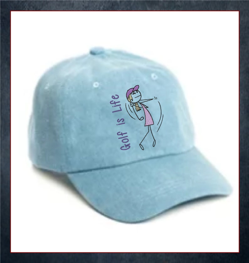 Lady Golfer Machine Embroidery Design, Golf is Life Female Golfer Stick ...