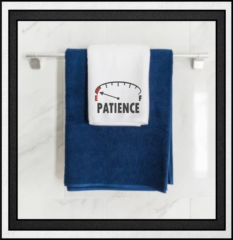 Patience on Empty Machine Embroidery Design Patience Meter - Etsy
