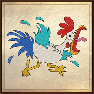Running Chicken Machine Embroidery Design, Crazy Bird Screaming ...