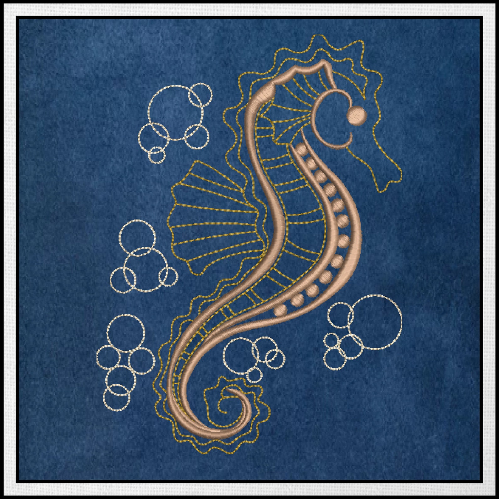 Seahorse Machine Embroidery Design, Sea Life Marine Animals Embroidery ...