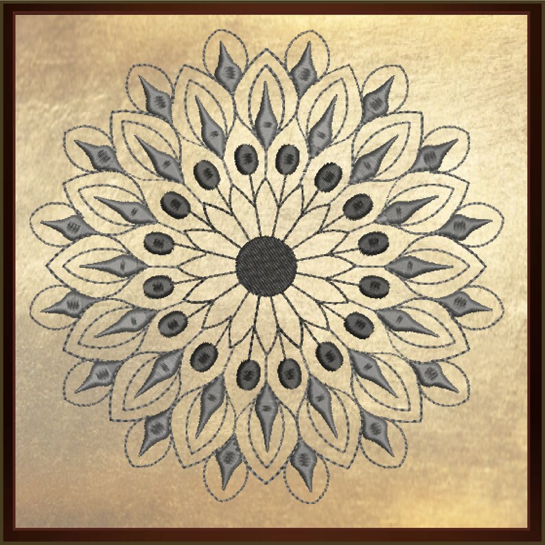 Mandala Machine Embroidery Design Lace Embroidery Mandala | Etsy