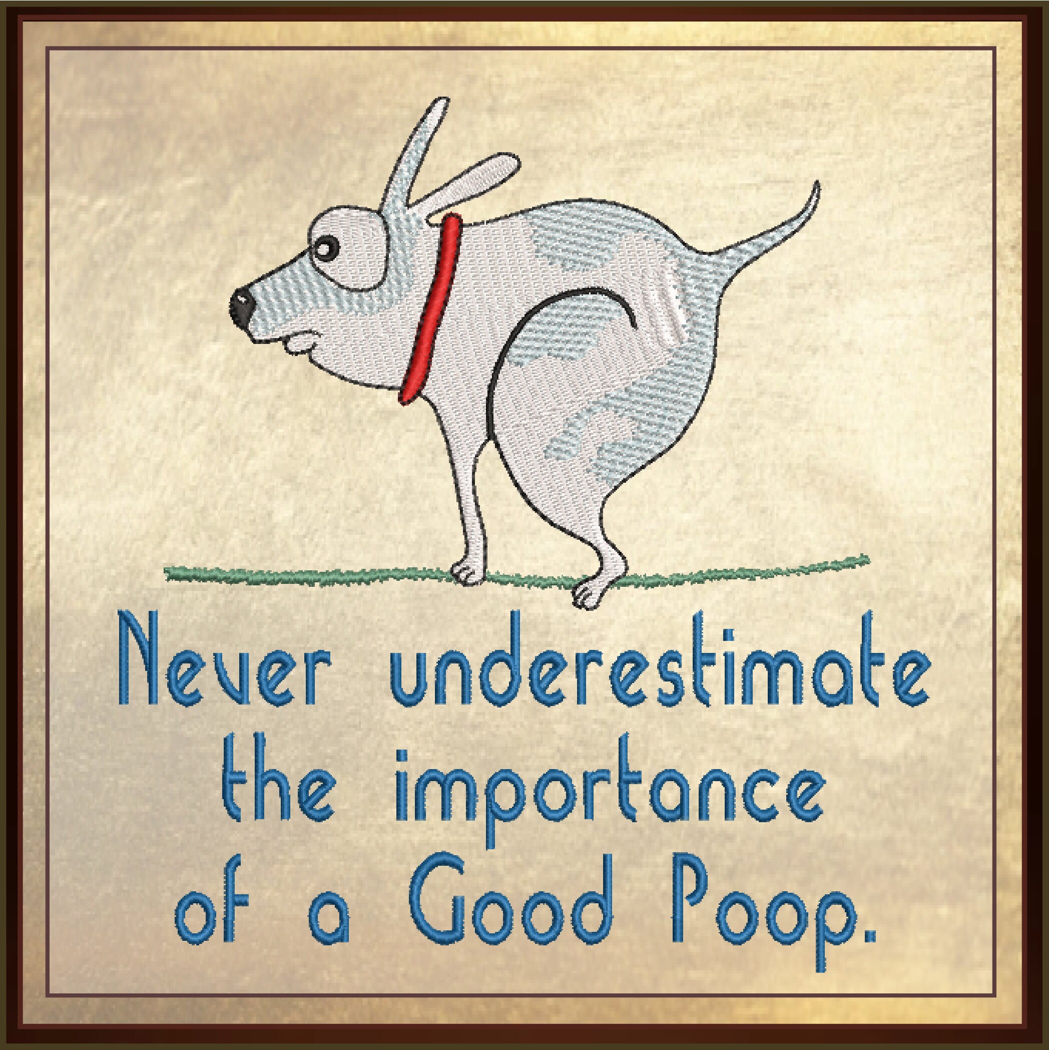 Importance of a Good Poop Machine Embroidery Design Animal - Etsy Australia