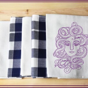 Medusa Head Machine Embroidery Design, Line Art Greek Mythology Medusa ...