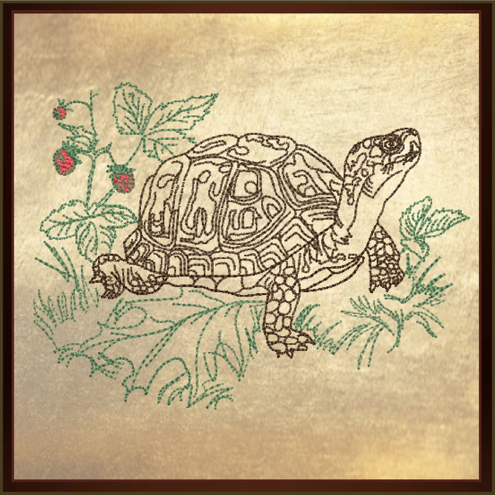 Turtle Machine Embroidery Design Tortoise Embroidery Design | Etsy