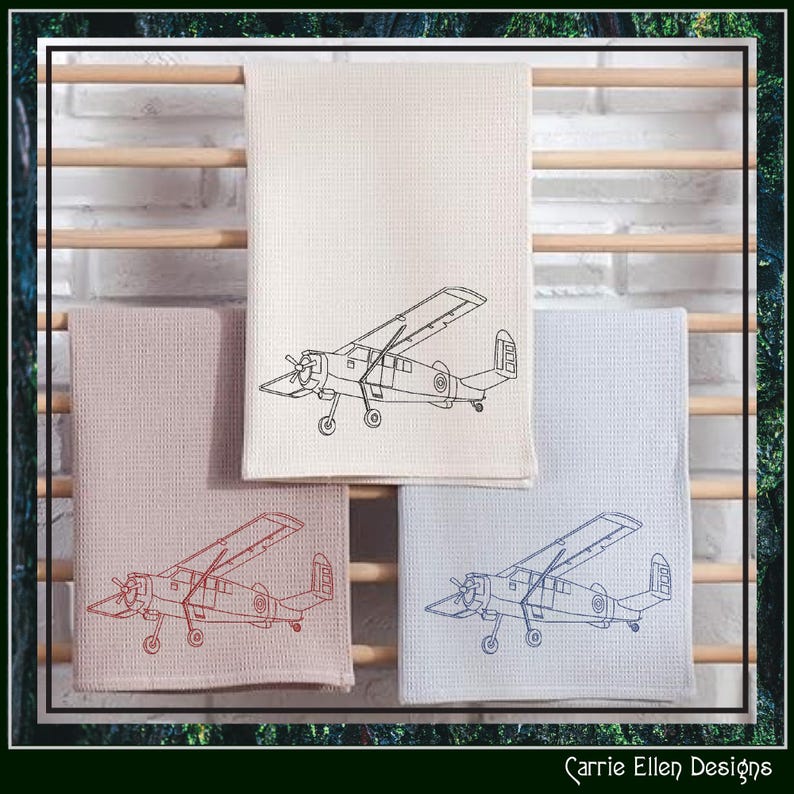 Prop Plane Machine Embroidery Design, Line Art Sketch, Airplane Pattern ...