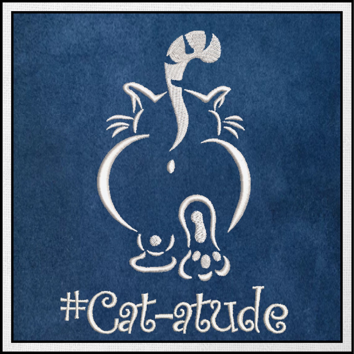 Cat Machine Embroidery Design cat Attitude catatude Fat - Etsy