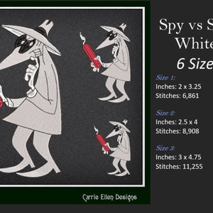 Spy Vs. Spy Machine Embroidery Design Bundle, Good and Evil Bomb and ...