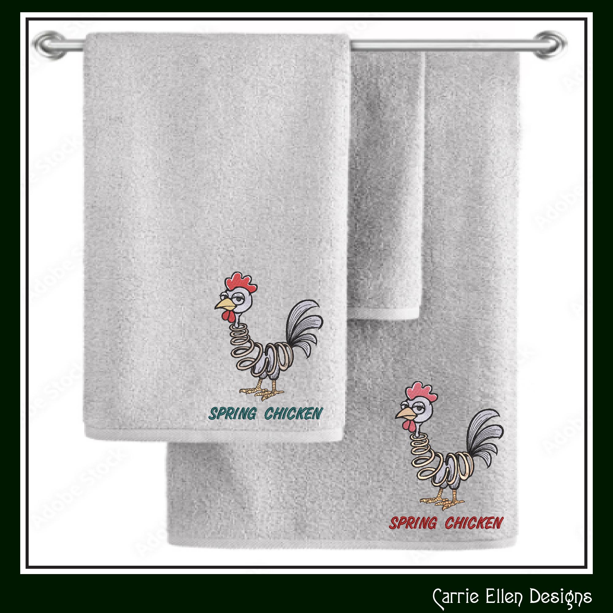 Spring Chicken Idiom Machine Embroidery Design – Adult Aging Humor ...
