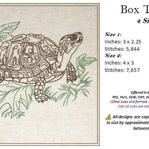 Turtle Machine Embroidery Design, Tortoise Embroidery Design, Redwork ...