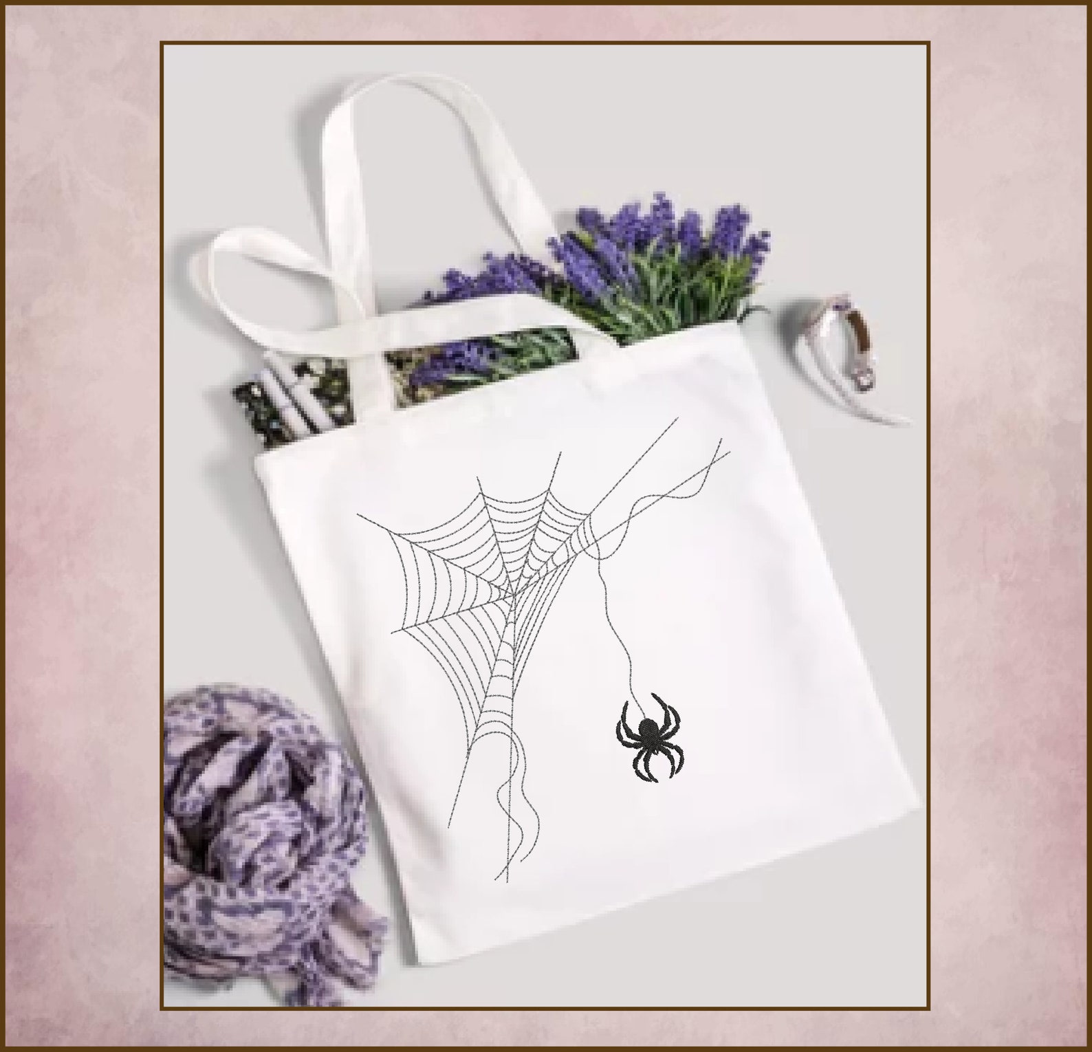Spider in Web Machine Embroidery Design Bundle Black Spider - Etsy