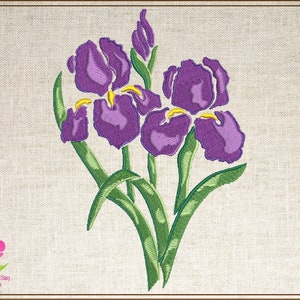 Iris Embroidery - Etsy
