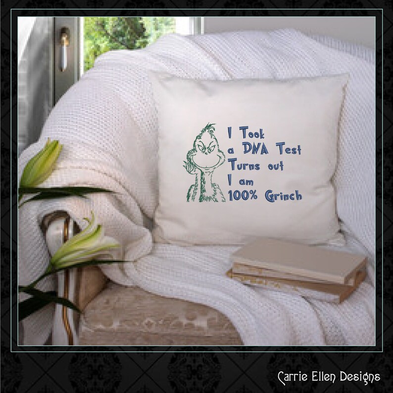 100% Grinch Machine Embroidery Design: Snarky Holiday Saying (8 Sizes ...