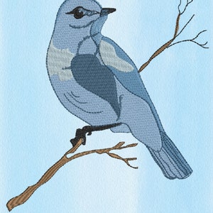 Blue Bird Machine Embroidery Design, Flower Embroidery Design, Spring ...