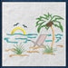 Beach Scene Machine Embroidery Design, Summer Embroidery Design, Beach ...