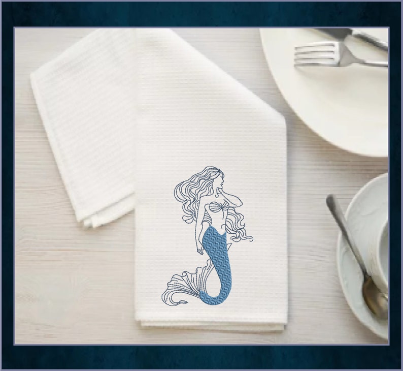 Mermaid Machine Embroidery Design Sea Life Marine Machine - Etsy