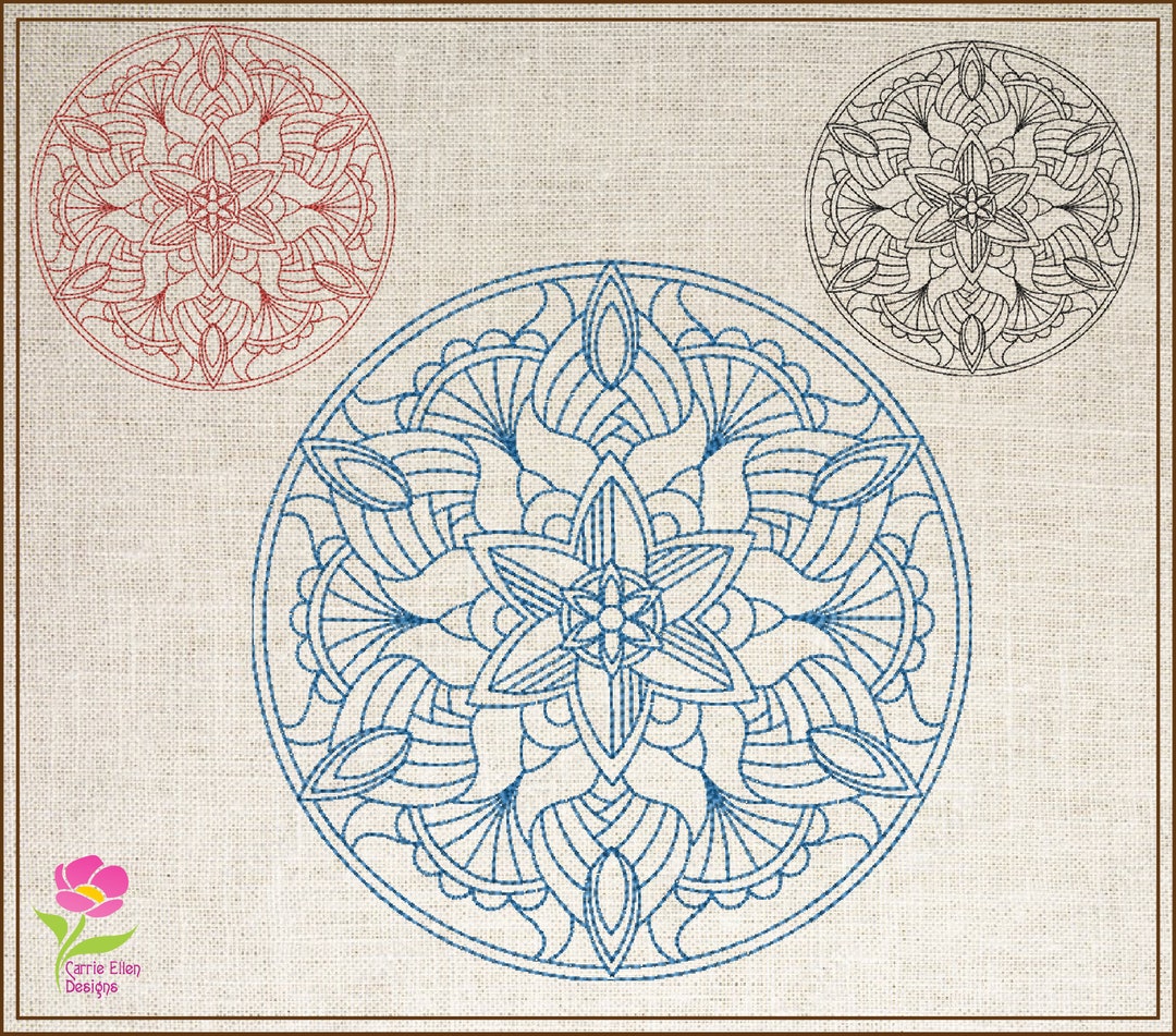 Mandala Machine Embroidery Design, Lace Embroidery, Mandala Flower ...
