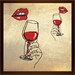 Lady Drinking Wine Machine Embroidery Design Wine Glass - Etsy