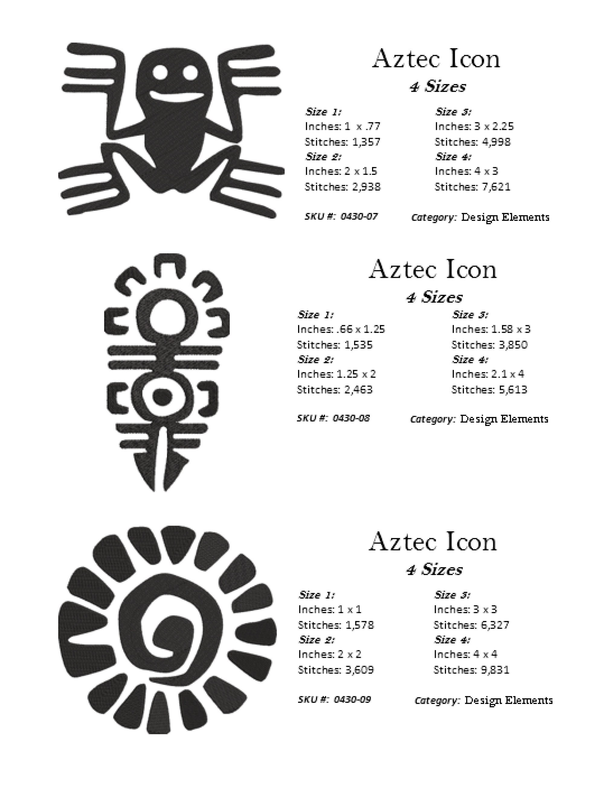 22 Aztec Style Icons Machine Embroidery Design Bundle. 22 - Etsy UK