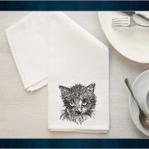 Cat Machine Embroidery Design, Redwork Cat Embroidery, Sketch Cat ...