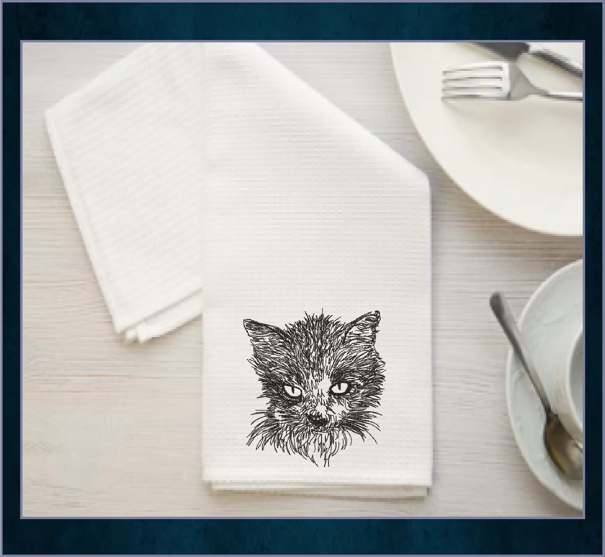 Cat Machine Embroidery Design Redwork Cat Embroidery Sketch | Etsy