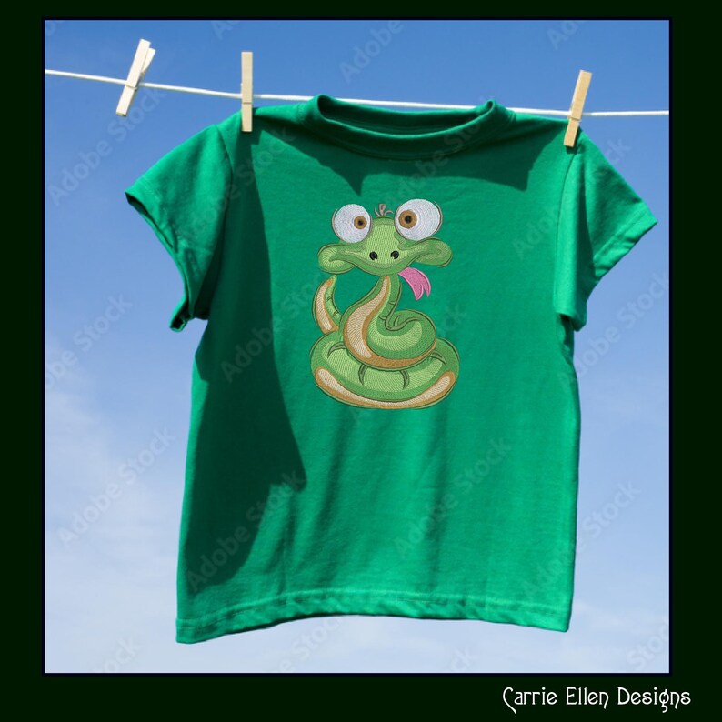 Snake Machine Embroidery Design, Cute Crazy Snake Embroidery Pattern ...