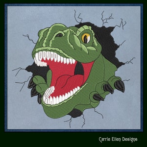 Dinosaur Head Machine Embroidery Design Saying, T-rex Embroidery Design ...