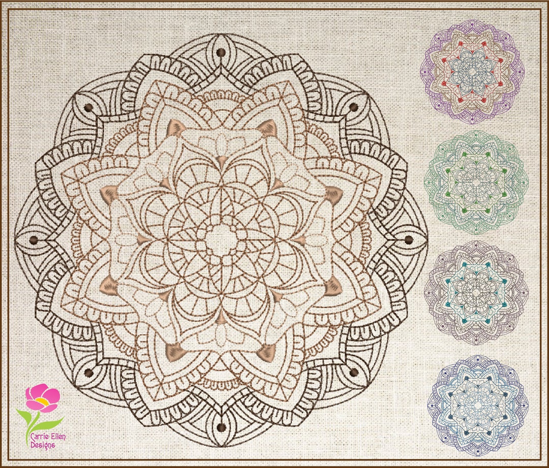 Mandala Lace Machine Embroidery Design, Pattern Swirls Embroidery ...