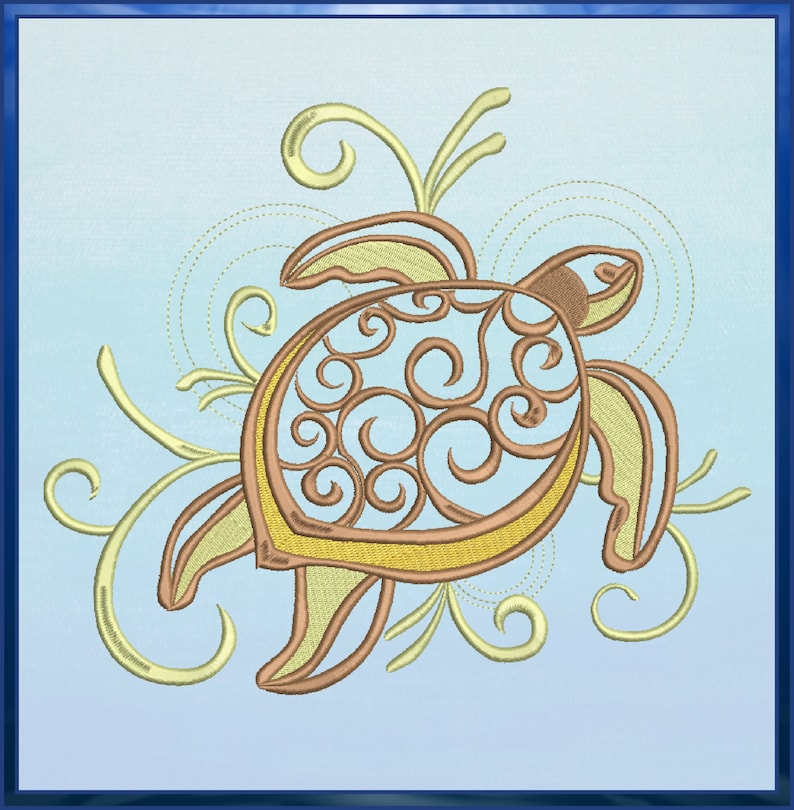 Sea Turtle Embroidery Design Turtle Embroidery Design - Etsy