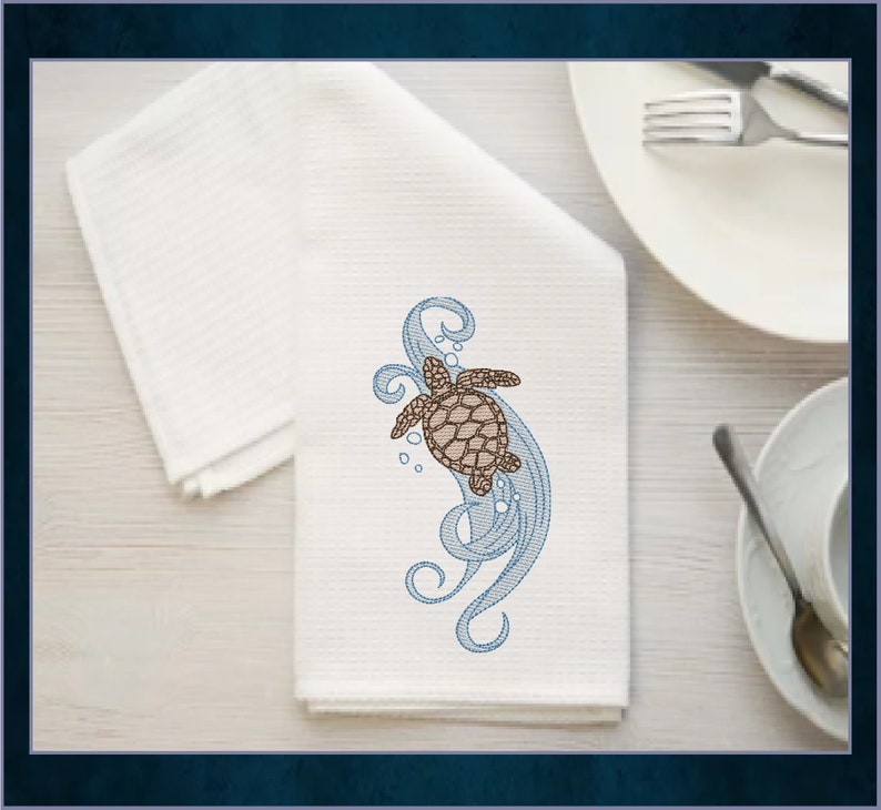 Sea Turtle Machine Embroidery Design Animal Embroidery Ocean | Etsy