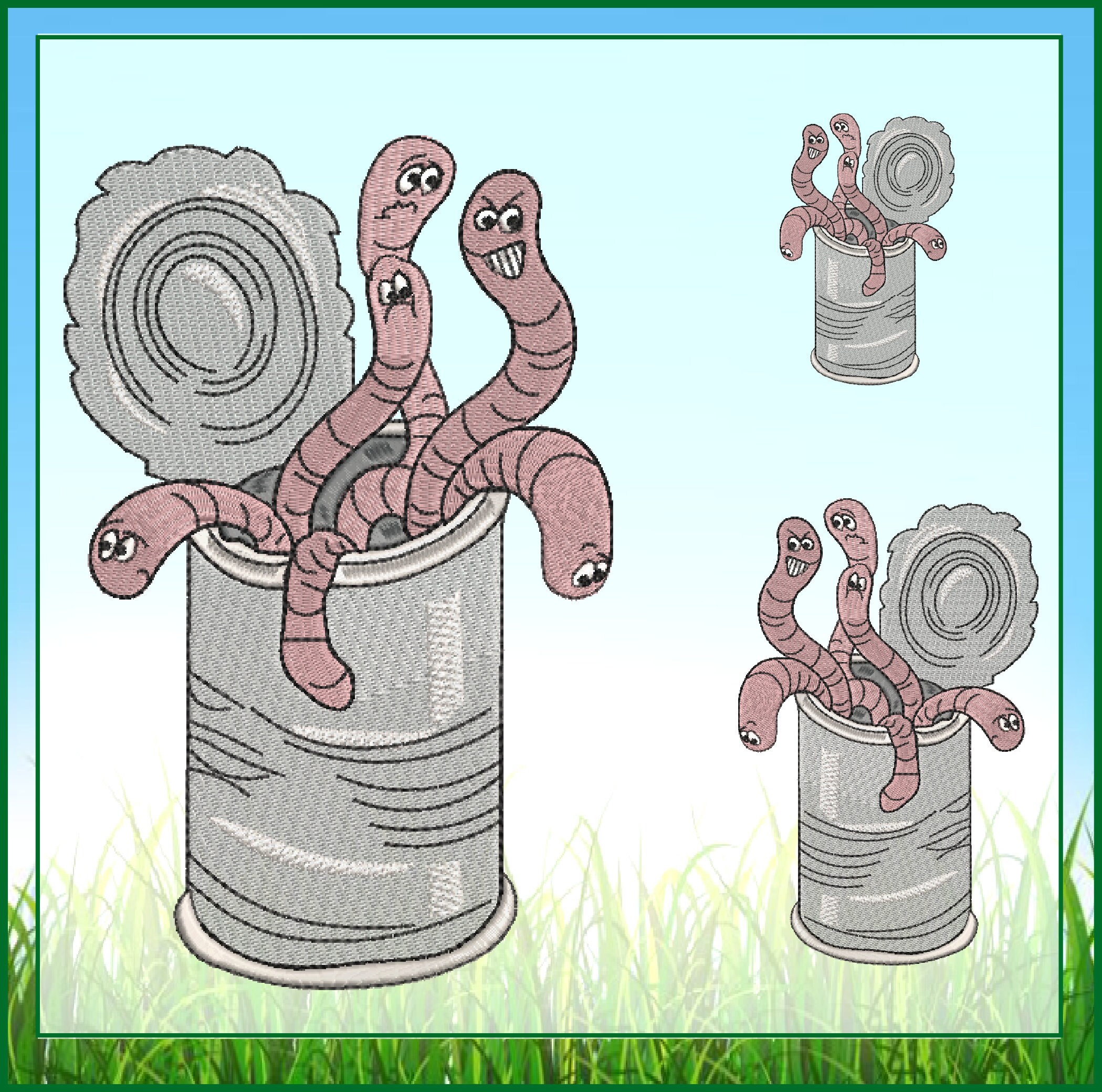 Can of Worms Idiom Machine Embroidery Design Embroidered - Etsy